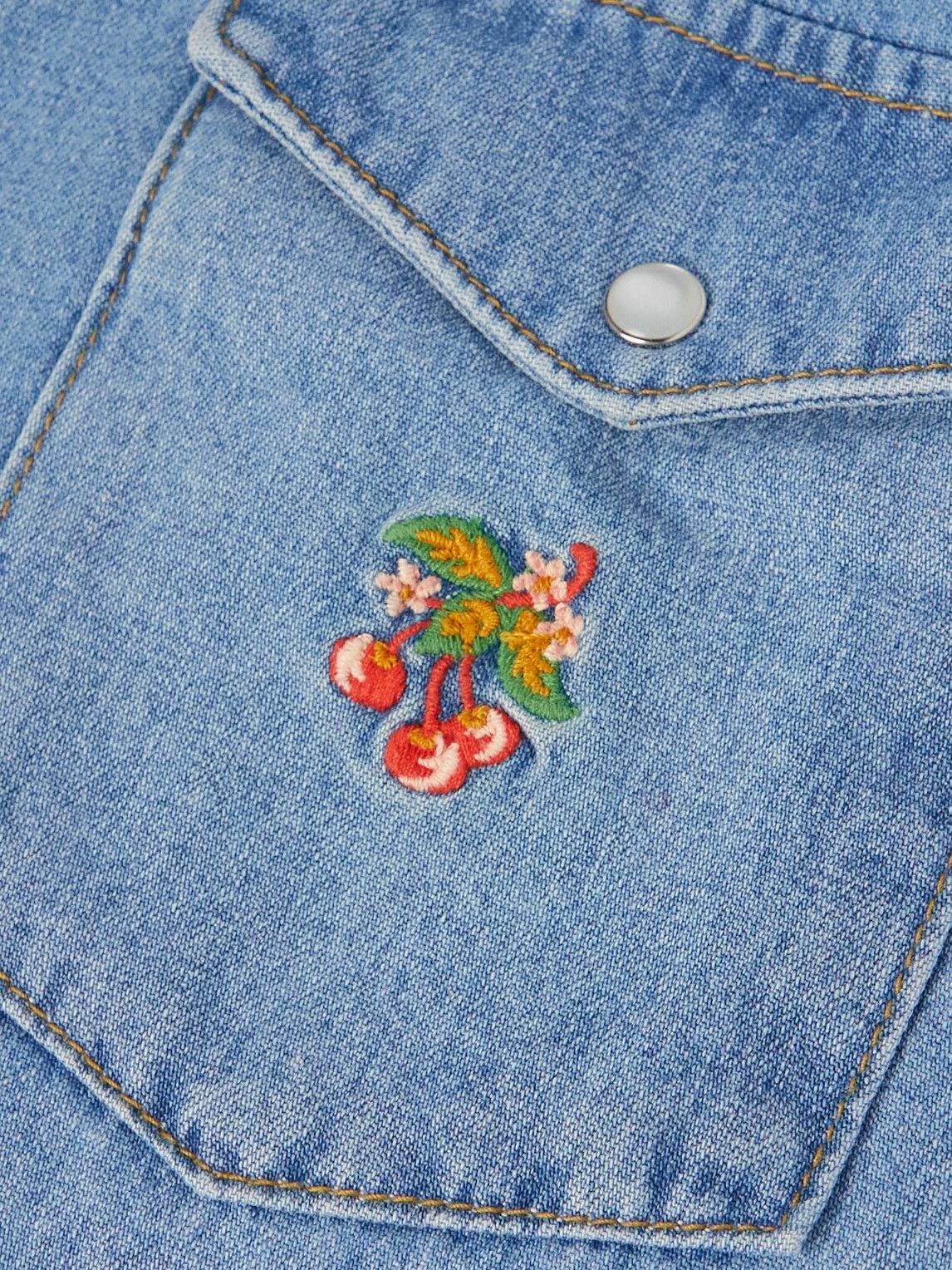 CHERRY LA - Embroidered Denim Jacket - Unknown CHERRY LA