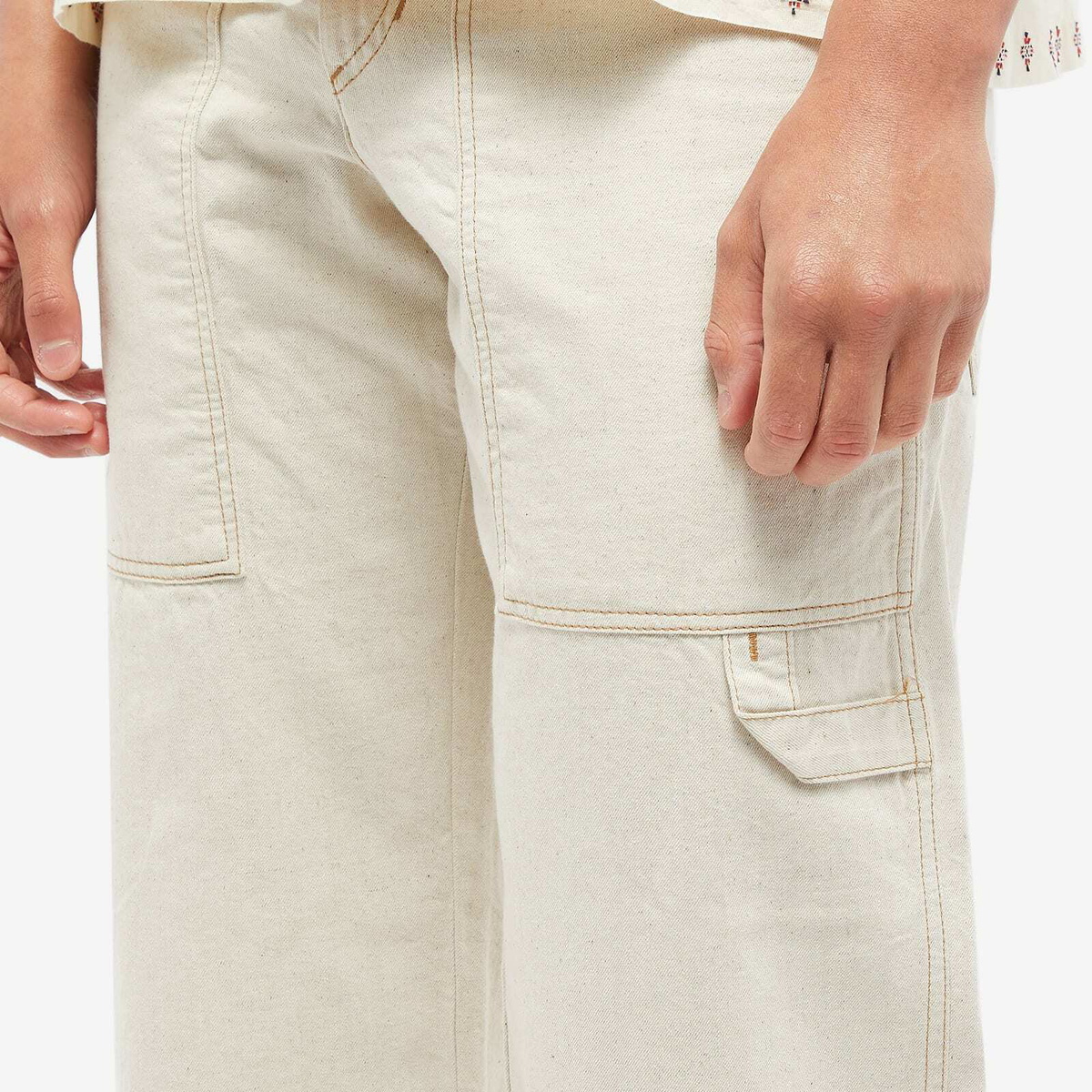 Isabel Marant Men's Percy Work Pant in Ecru Isabel Marant