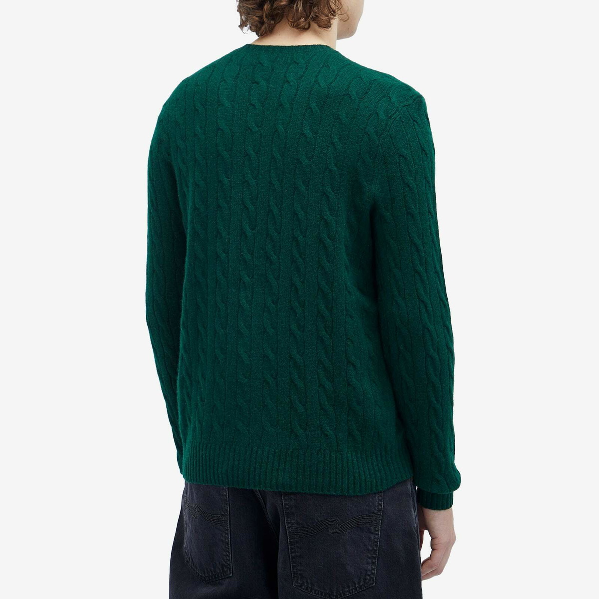 Polo Ralph Lauren Men's Wool Cashmere Cable Knit Jumper in Moss Agate ...