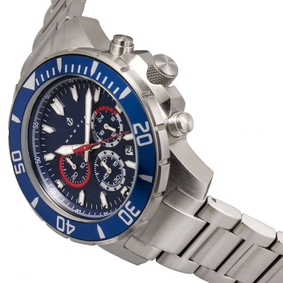 Nautis Dive Chrono 500 Chronograph Quartz Black Dial Mens Watch 17065-D ...
