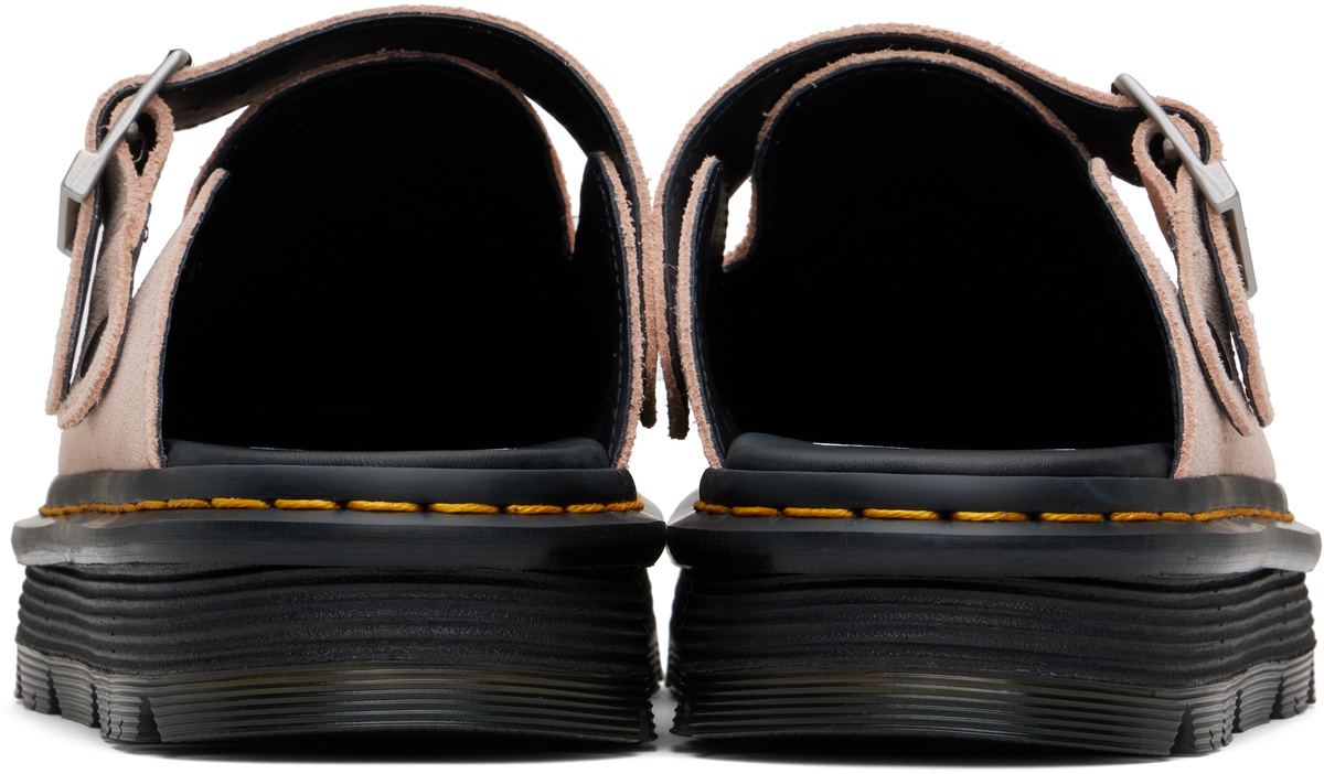 Dr. Martens Pink ZebZag Suede Slingback Platform Loafers Dr. Martens