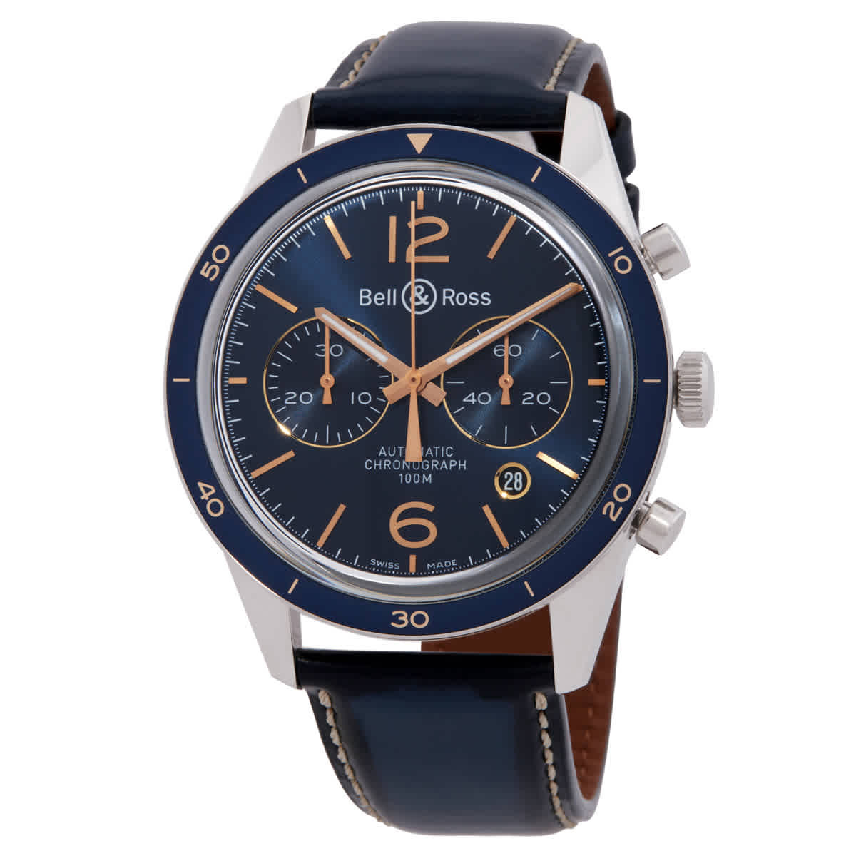 Bell and Ross Aeronavale Chronograph Automatic Blue Dial Mens Watch ...