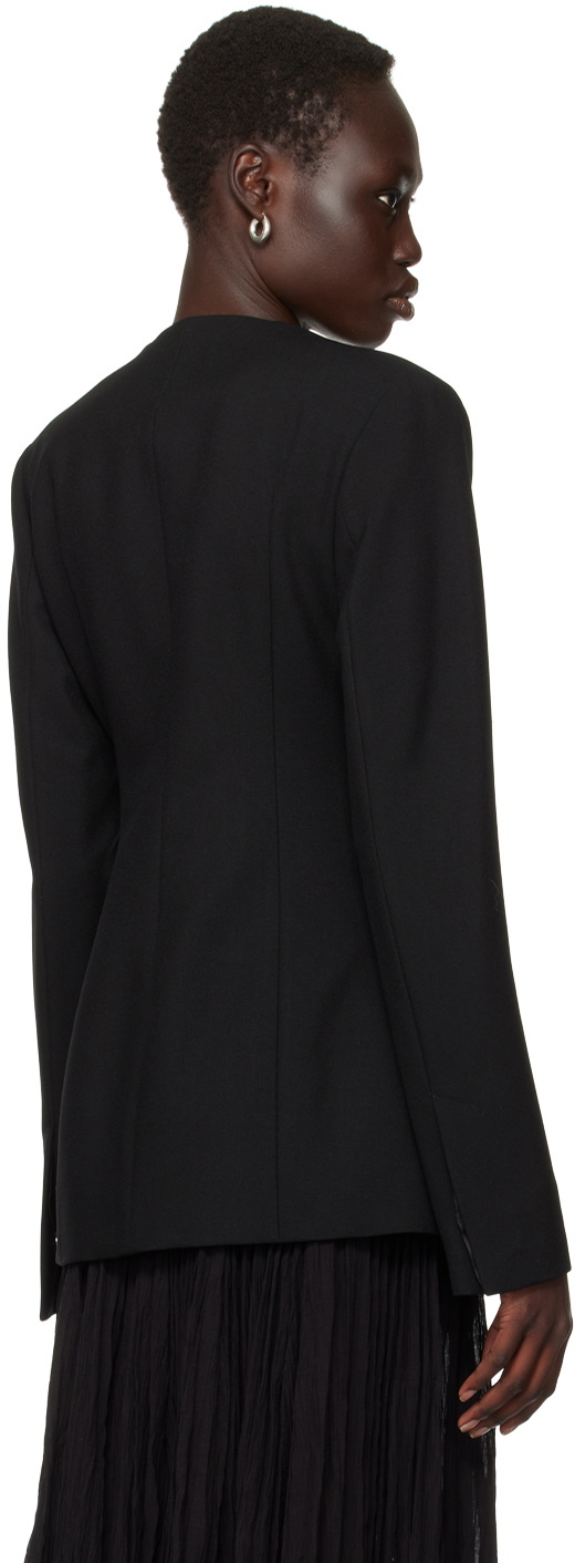 TOTEME Black Collarless Cinched Jacket Toteme