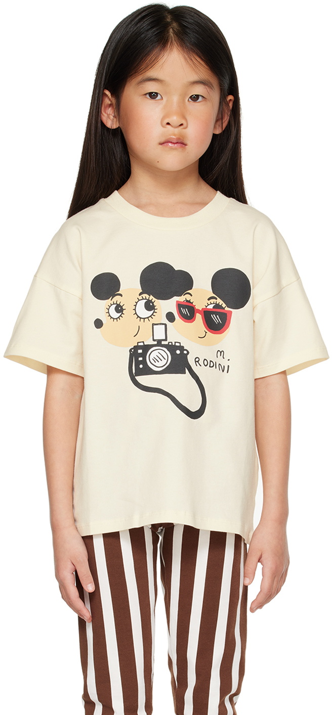 Mini Rodini Kids Off-White Ritzratz T-Shirt Mini Rodini