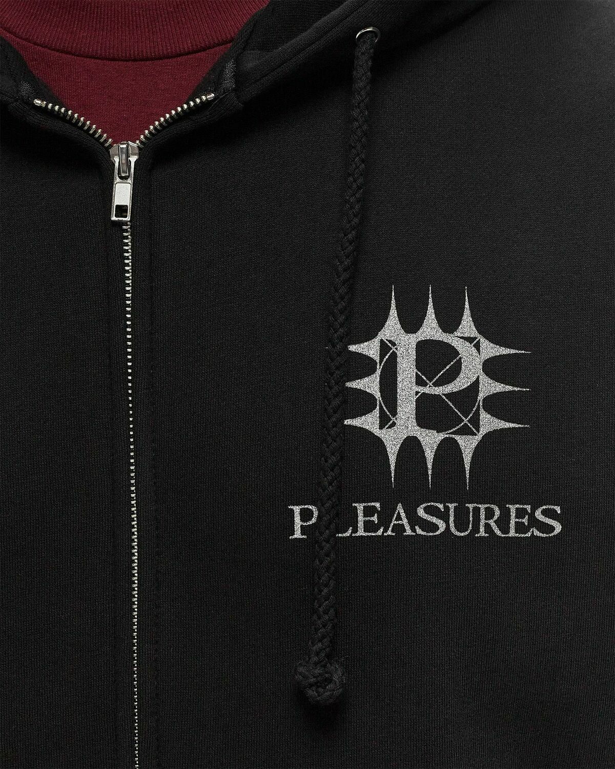 Pleasures Spike Zip Hoodie Black Zippers PLEASURES