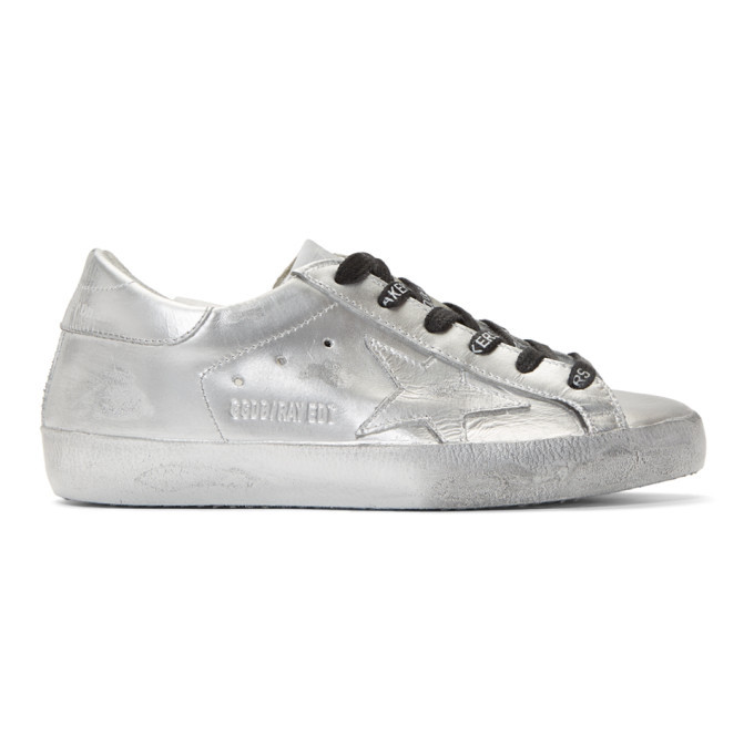 Golden Goose Silver Limited Edition Superstar Sneakers Golden Goose ...