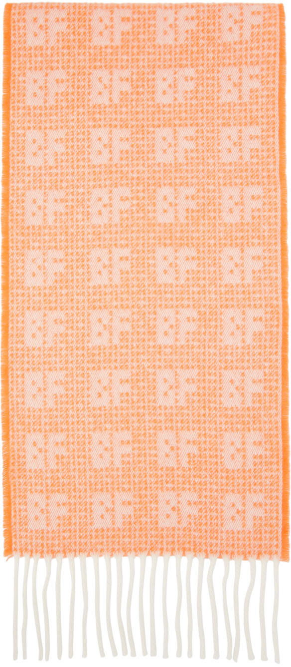 BY FAR Orange Wool Signature Scarf By Far