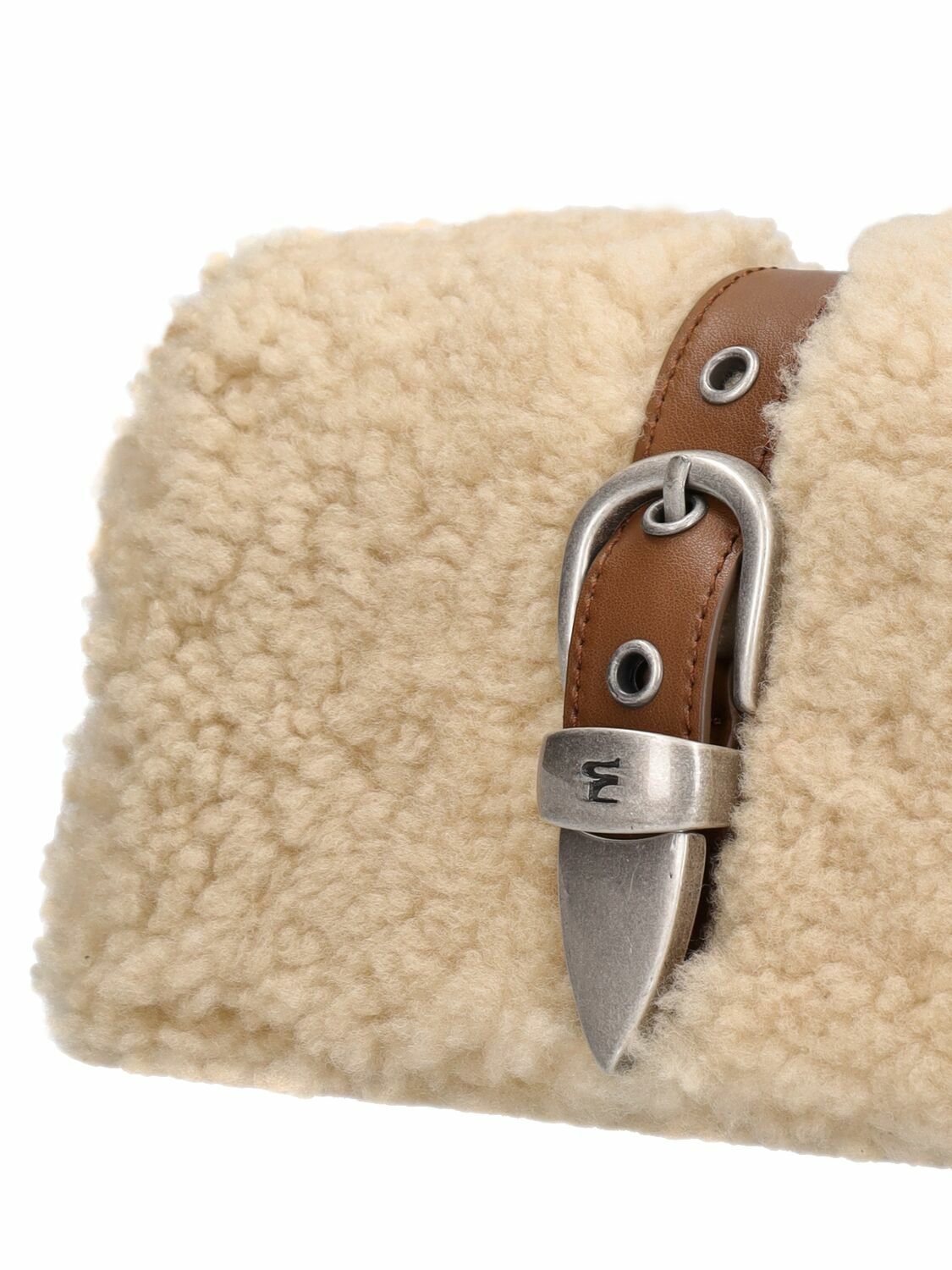 MARGE SHERWOOD - Belted Flap Shearling Shoulder Bag Marge Sherwood