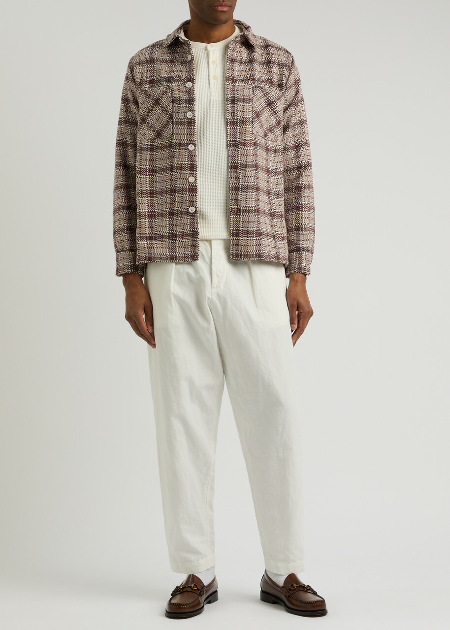 Wax London Whiting Cotton-blend Overshirt Cream Wax London