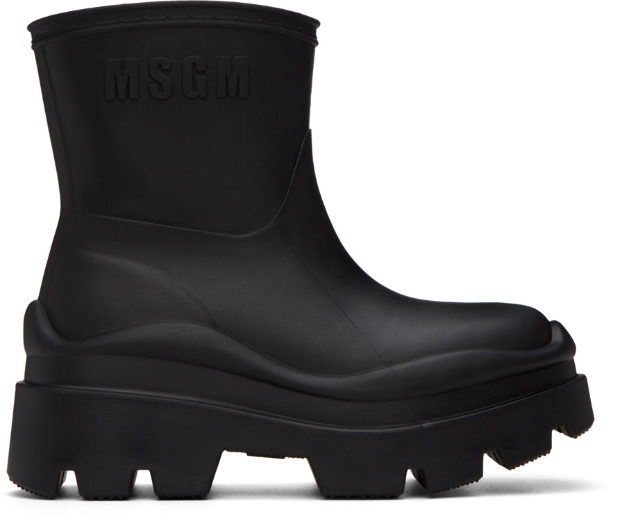 MSGM Black Supergomma Boots MSGM