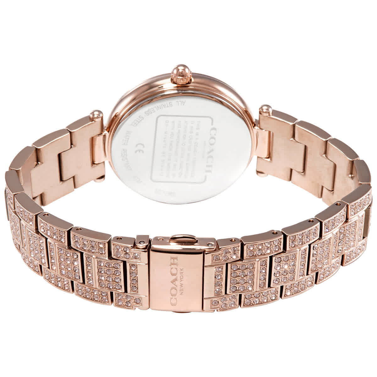 Coach Park Quartz Crystal Carnation Gold Dial Ladies Watch 14503428 Coach