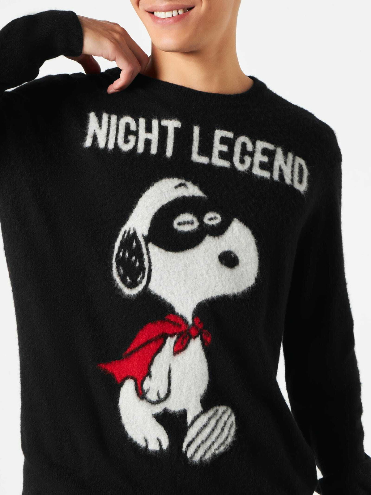 MC2 Saint Barth Man Soft Sweater With Snoopy Night Legend Print | Snoopy - Peanuts Special ...