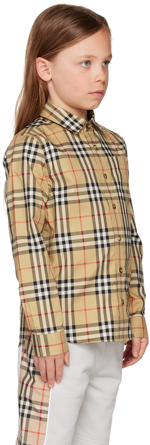 Burberry Kids Beige Vintage Check Shirt Burberry