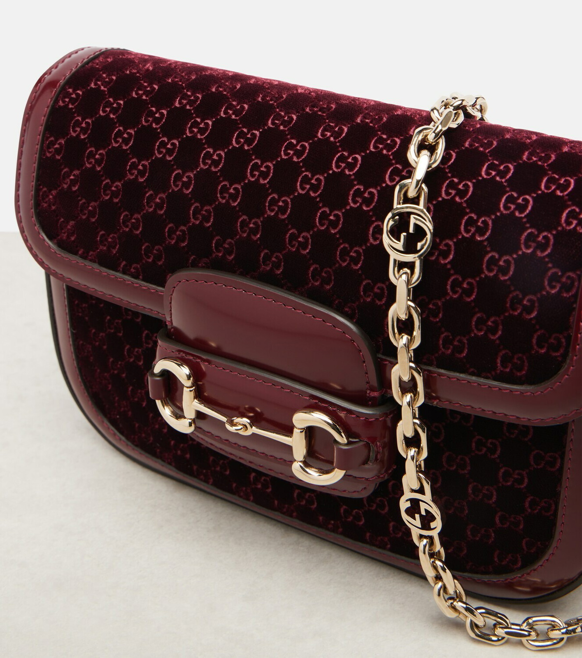 Gucci Gucci Horsebit 1955 Small velvet shoulder bag Gucci