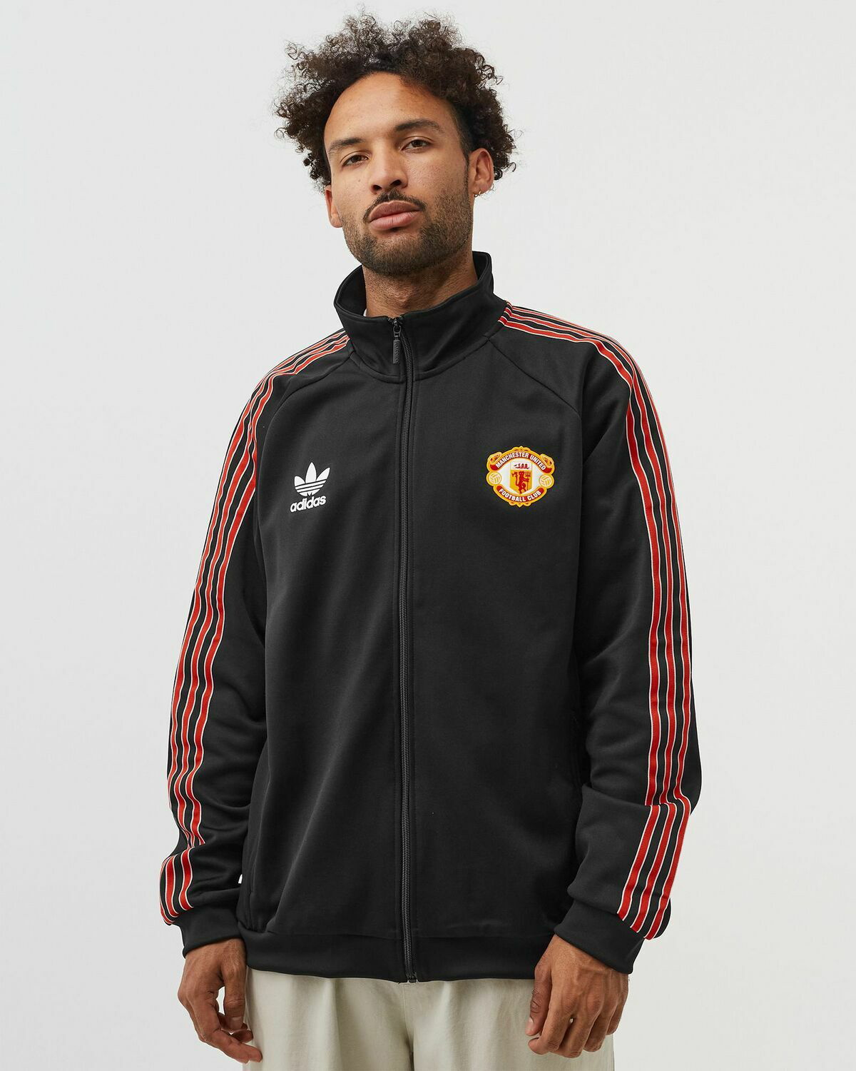 Adidas Man Utd Tracktop Black Track Jackets adidas