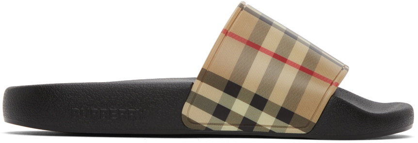 Burberry Check Furley Slides Burberry