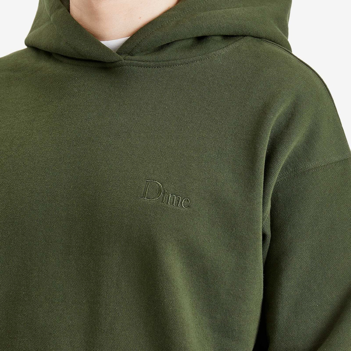 Dime Men's Classic Small Logo Hoodie in Forest Green Dime