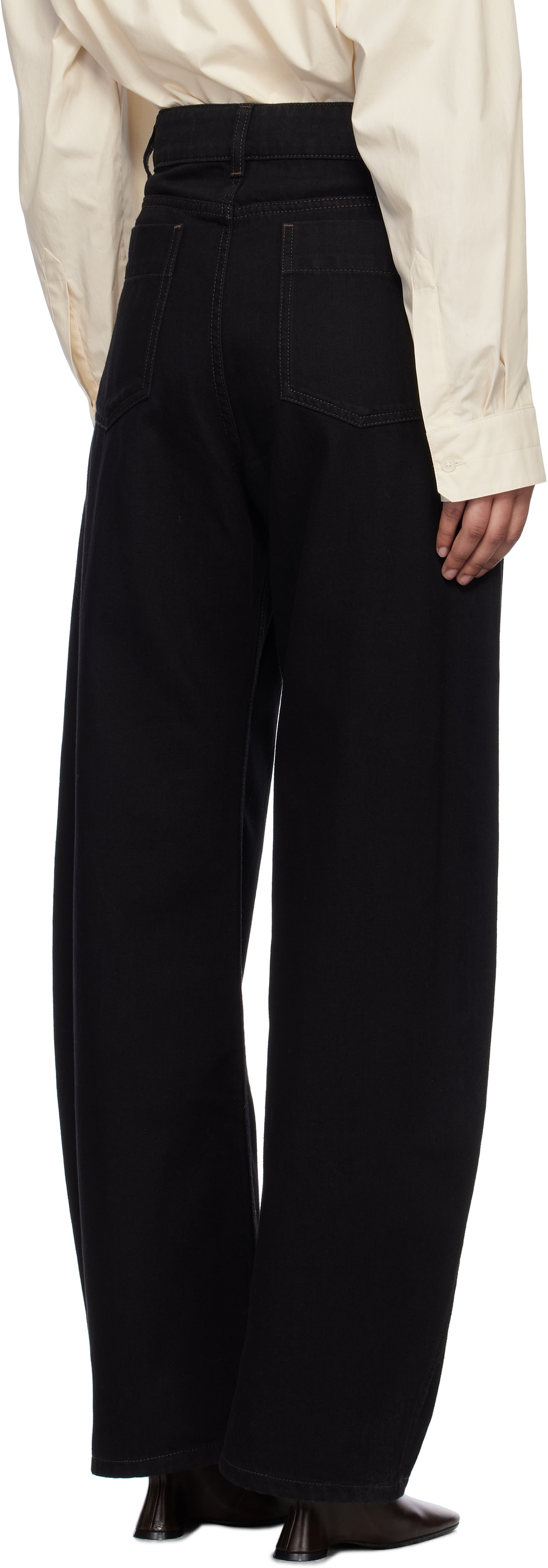 LEMAIRE Black High Waisted Curved Jeans Lemaire