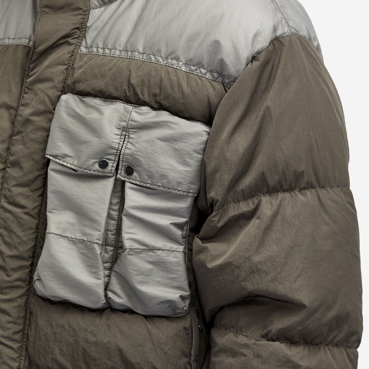 C.P. Company Men's Chrome-R Mixed Goggle Down Jacket in Grape Leaf C.P ...
