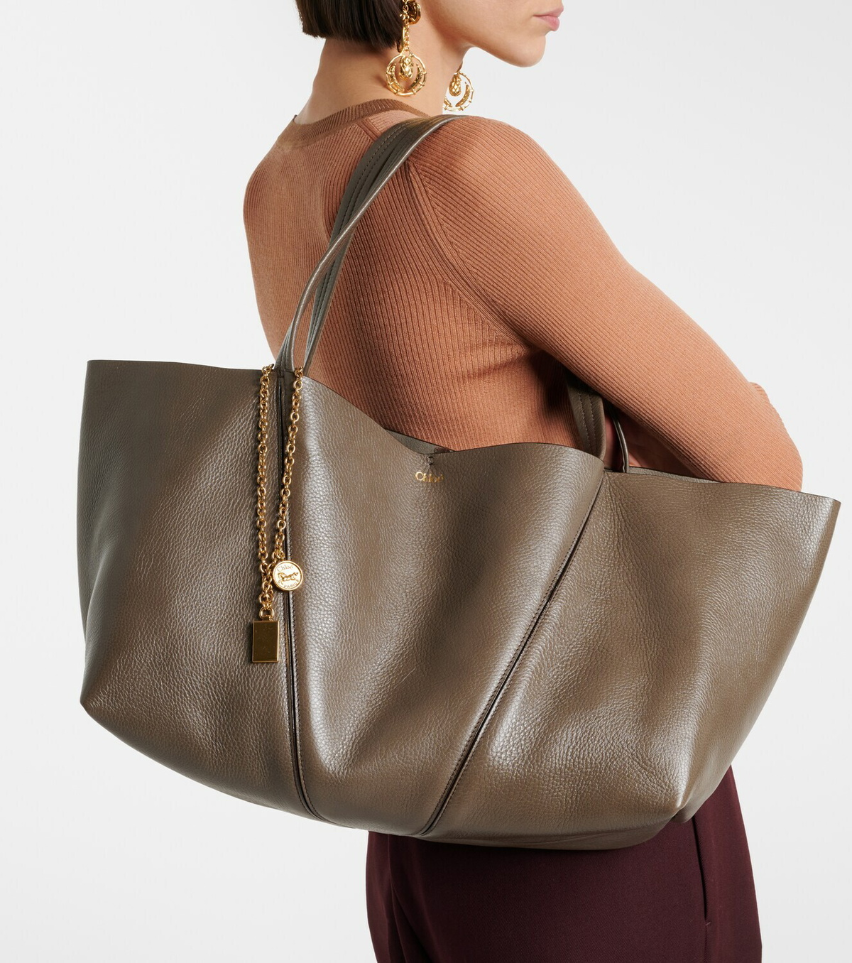 Chloé Chloé Spin Medium leather tote bag Chloe