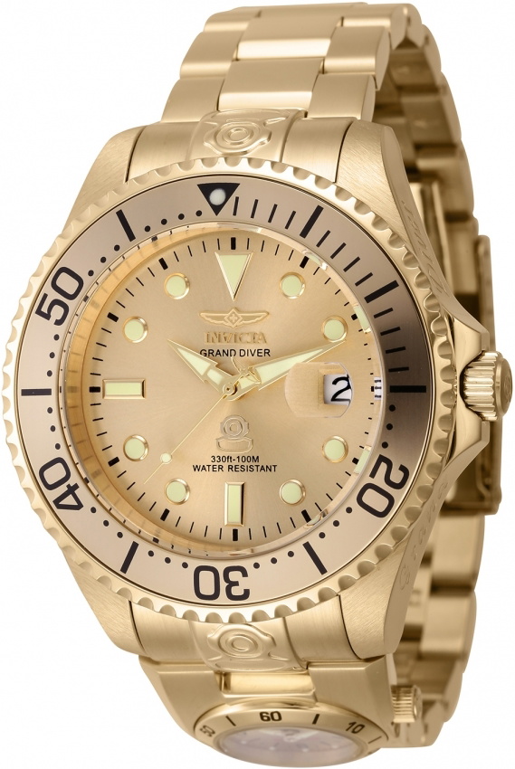 Invicta Pro Diver Automatic Gold Dial Mens Watch 45817 Invicta