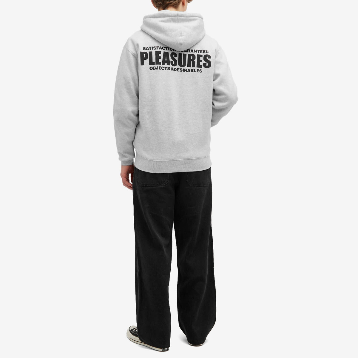 Pleasures Men's Staff Zip Hoodie in Heather Grey PLEASURES