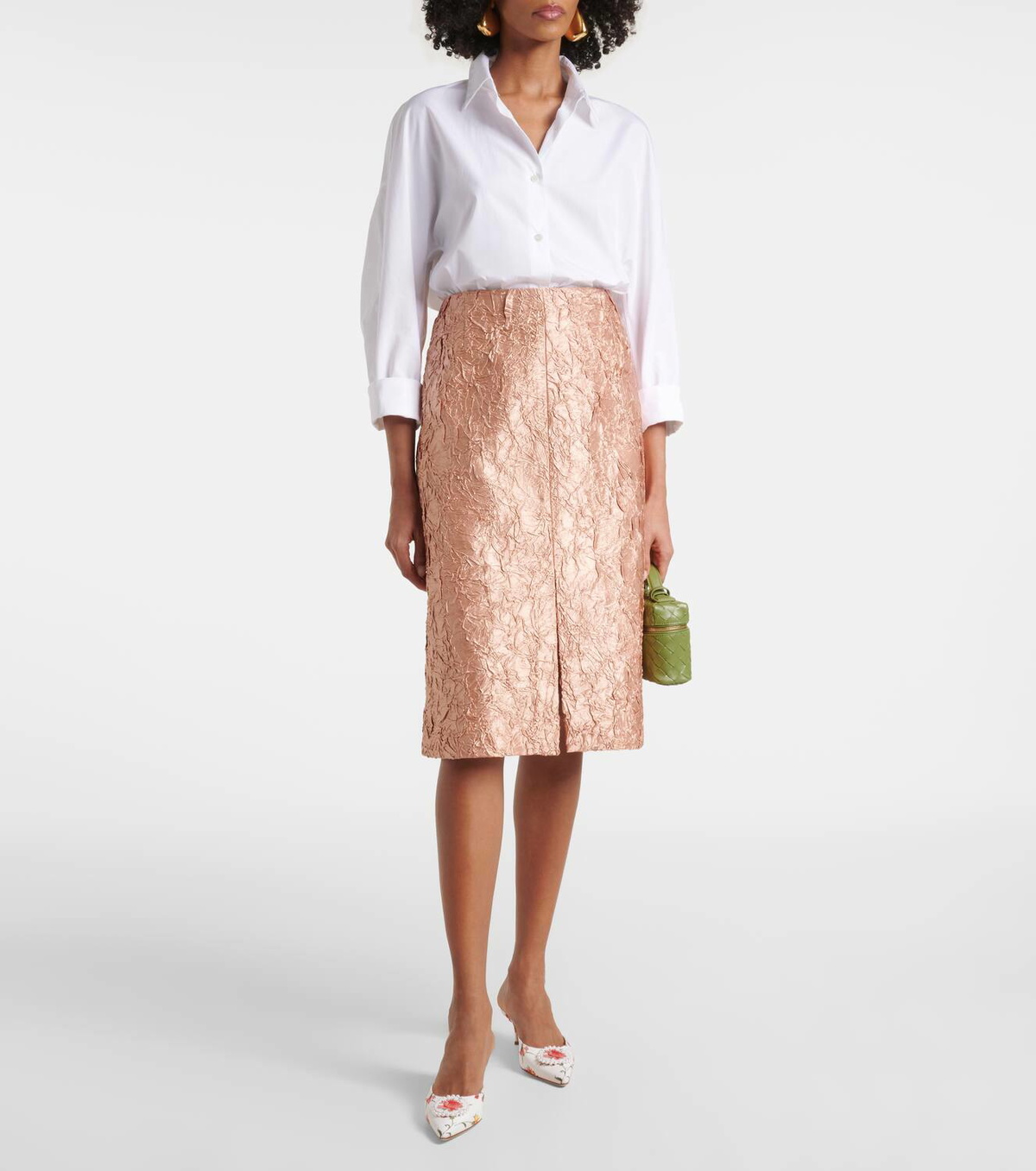 Manolo Blahnik Kifatmu 50 floral embellished satin mules Manolo Blahnik