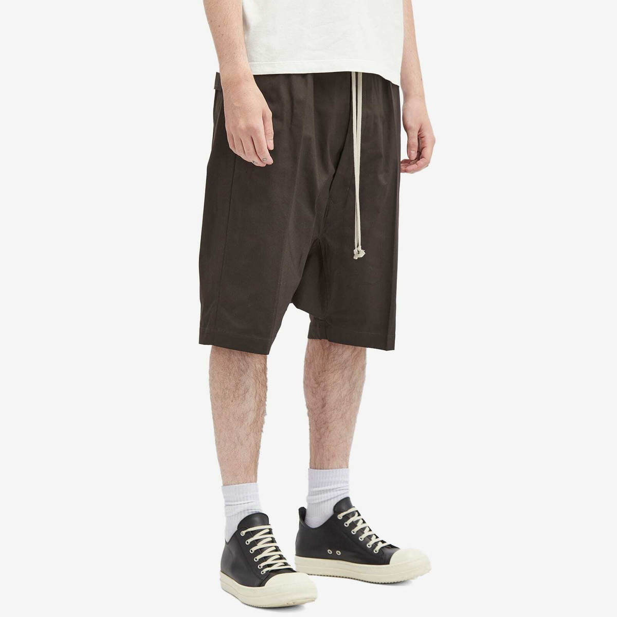 Rick Owens Men's Rick's Pod Shorts in Dark Dust Rick Owens