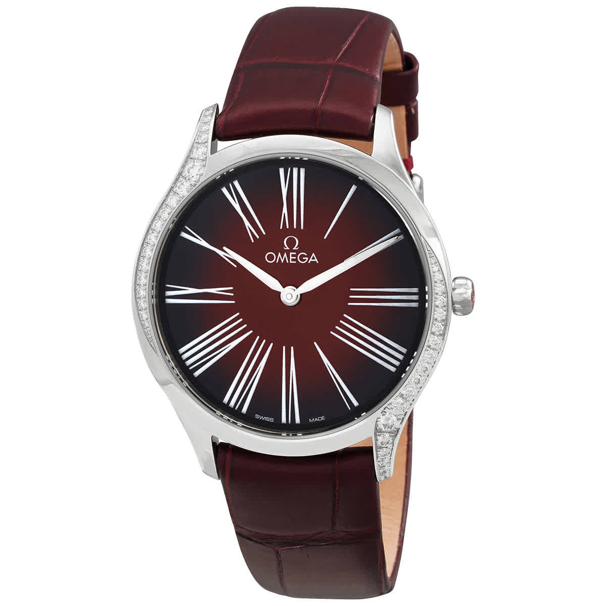 Omega De Ville Quartz Red Dial Ladies Watch 428.18.36.60.11.001 Omega