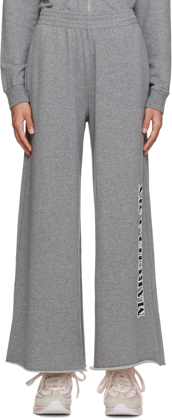 MM6 Maison Margiela Gray Slit Lounge Pants MM6 Maison Margiela