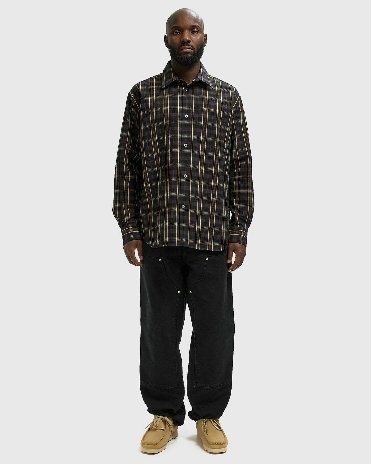 Norse Projects Mo Oversized Wool Check Shirt Blue Mens Longsleefe Norse ...
