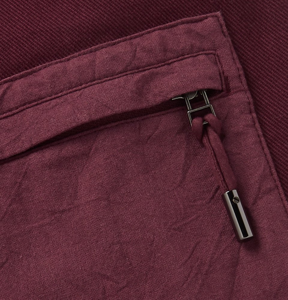 Folk - Panelled Cotton-Twill Chore Jacket - Burgundy Folk