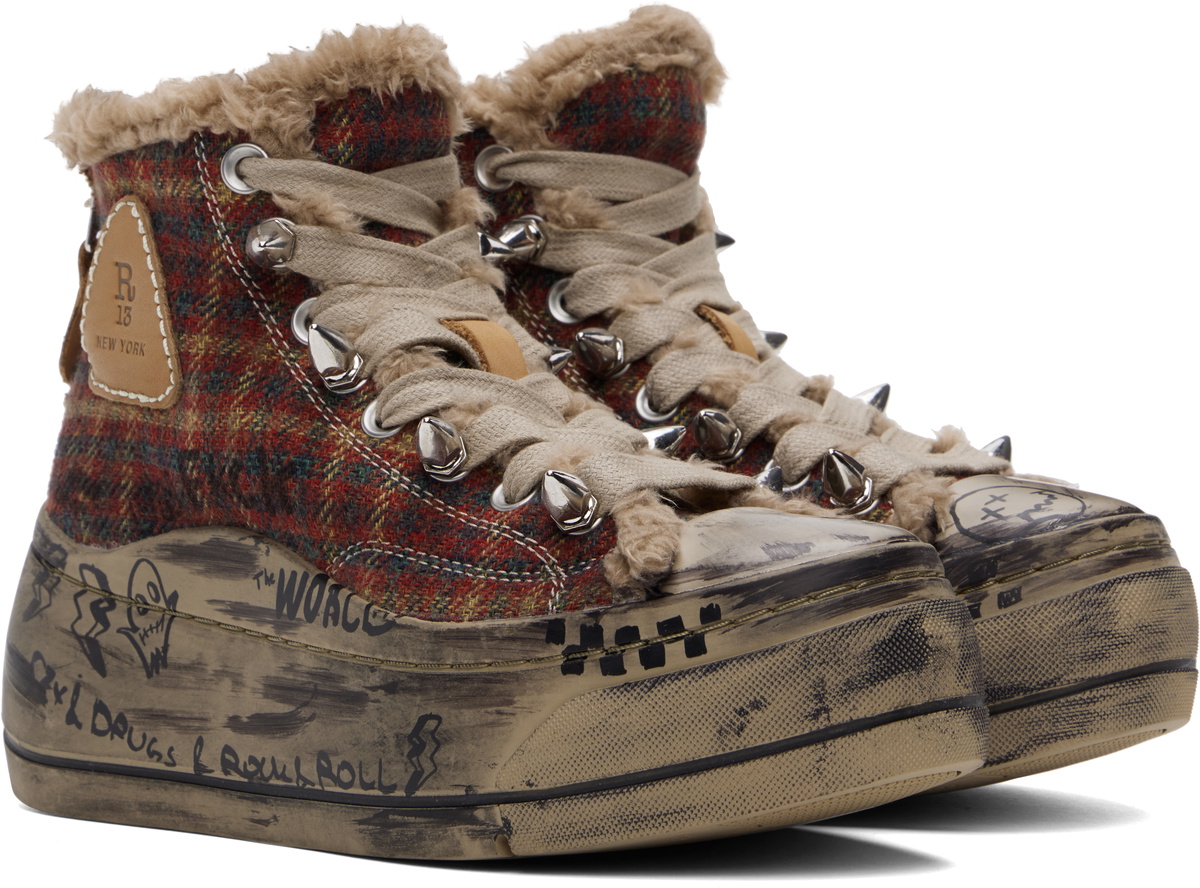 R13 Red Kurt High Top Sneakers R13