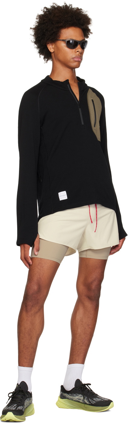 District Vision Beige Layered Shorts District Vision