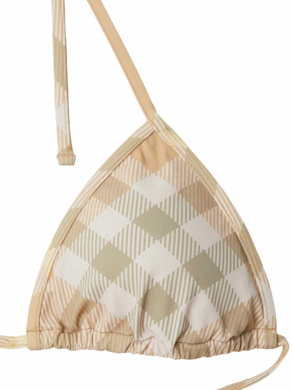BURBERRY - Checked Triangle Bikini Top Burberry