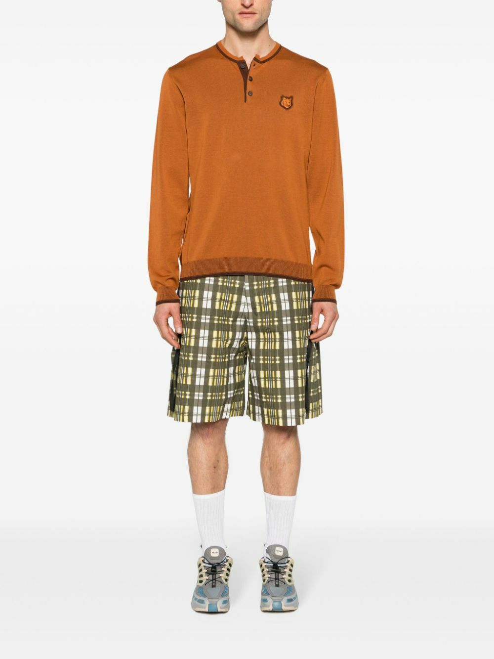 Maison Kitsuné Brown Bold Fox Head Cotton Sweater Maison Kitsune