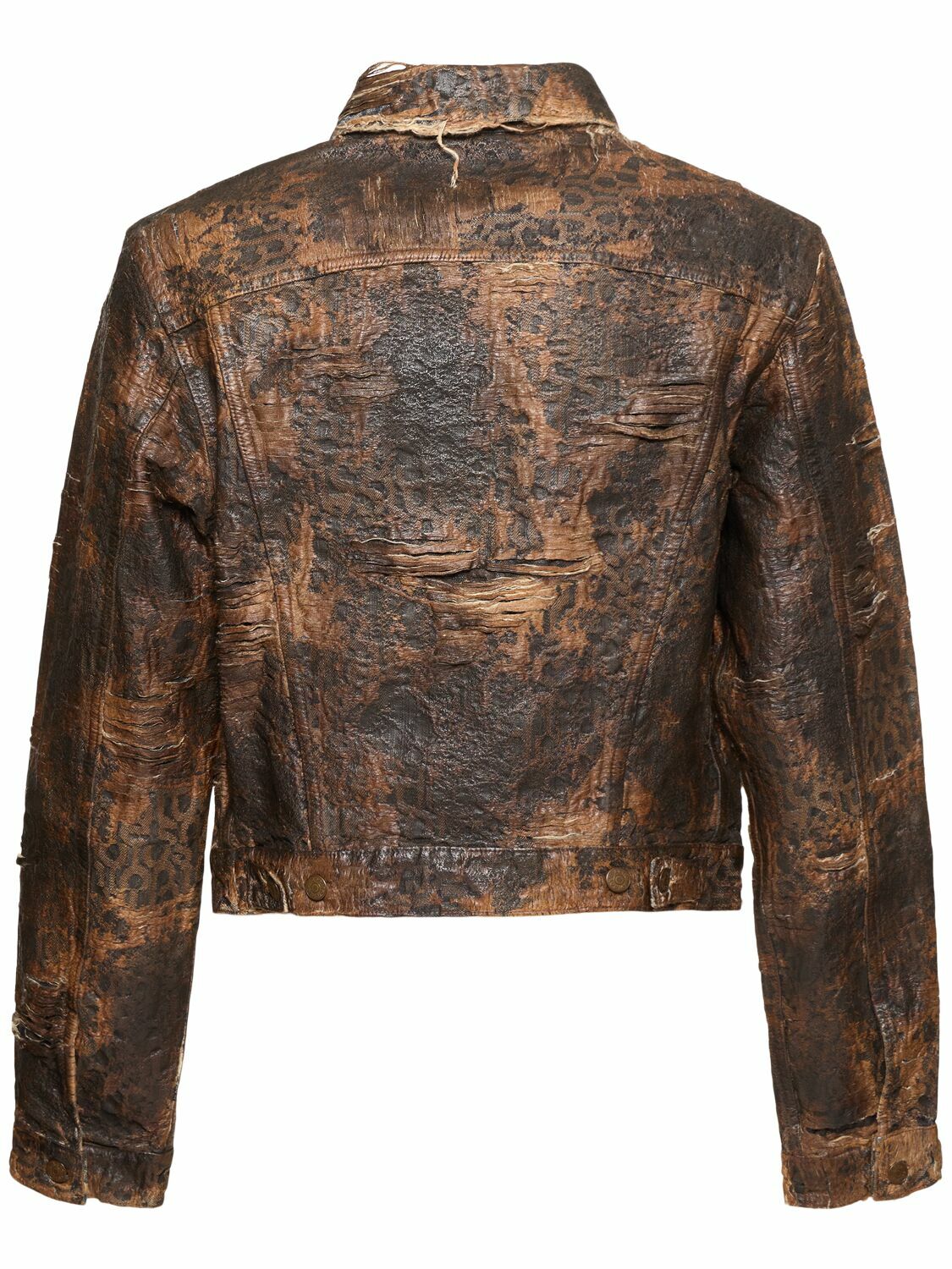 ACNE STUDIOS Oraia Monogram Distressed Denim Jacket Acne Studios