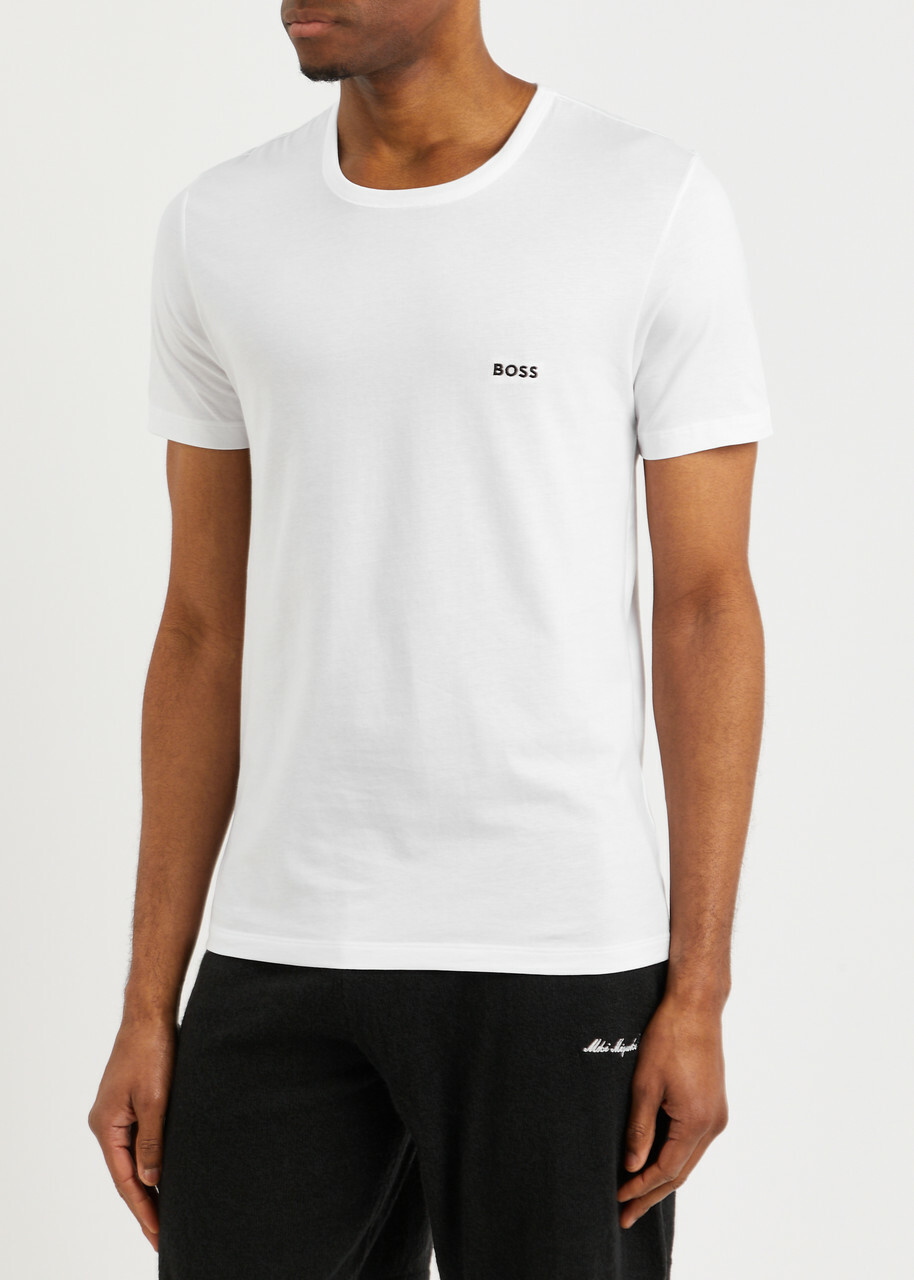 Boss Logo-embroidered Cotton T-shirt set of Three Multicoloured BOSS