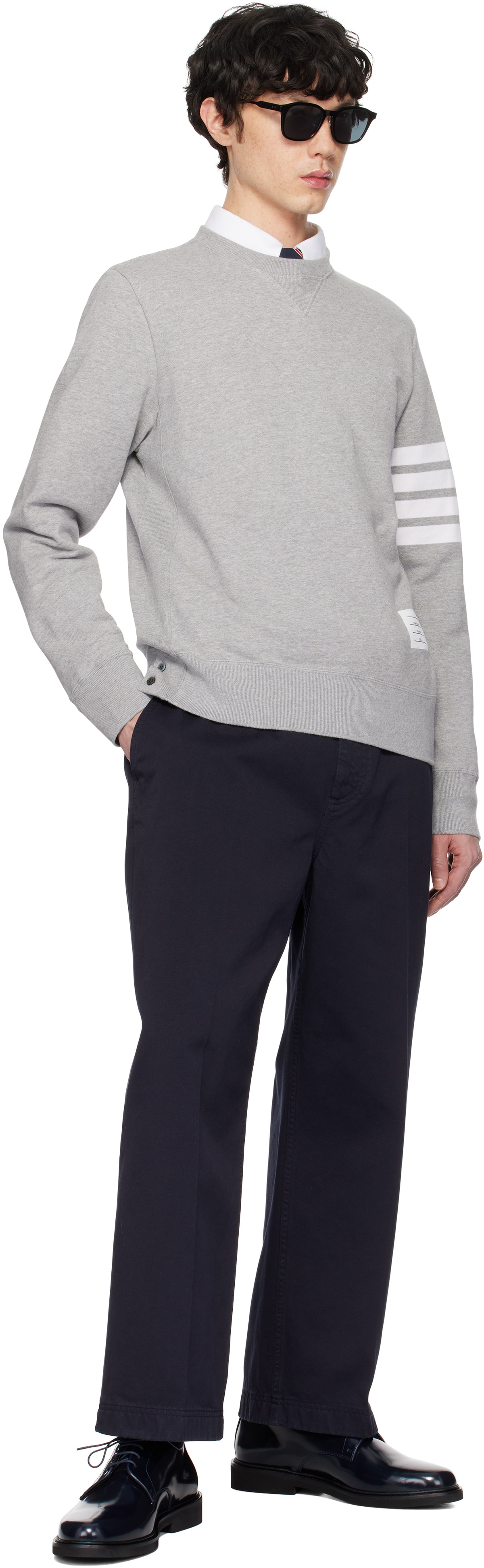 Thom Browne Black Calf Leather Uniform Derbys Thom Browne