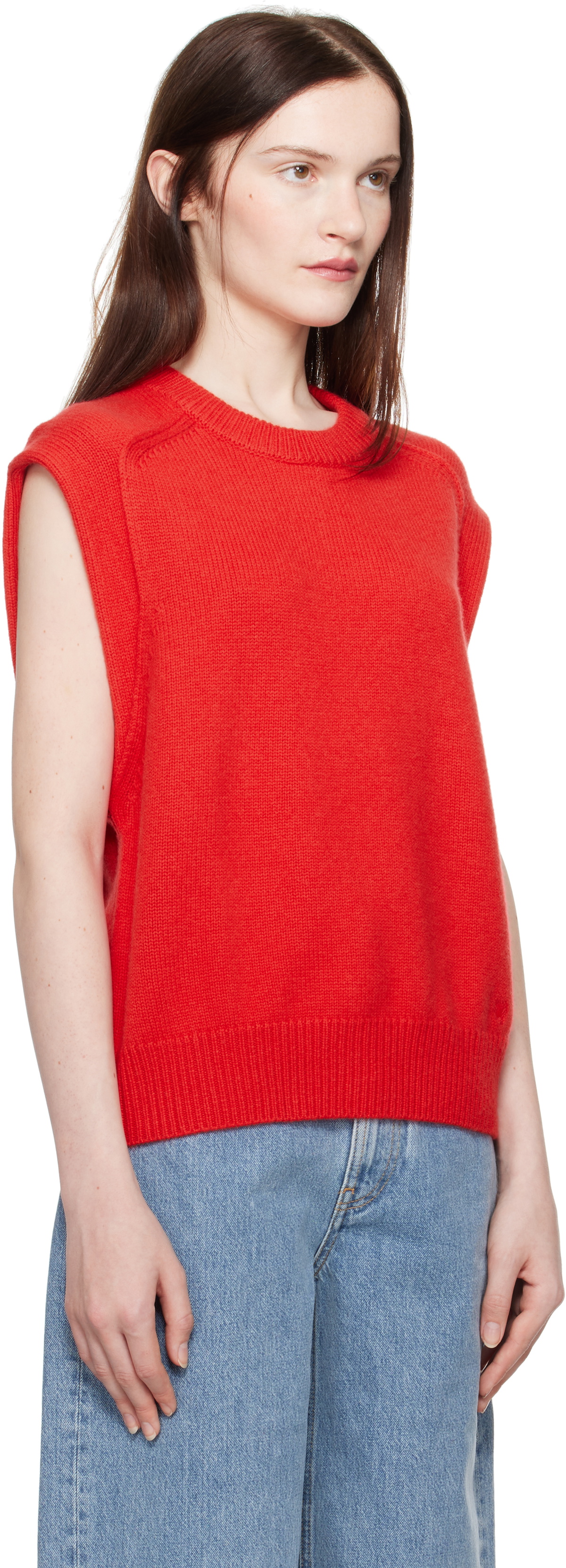Loulou Studio Red Mari Vest Loulou Studio