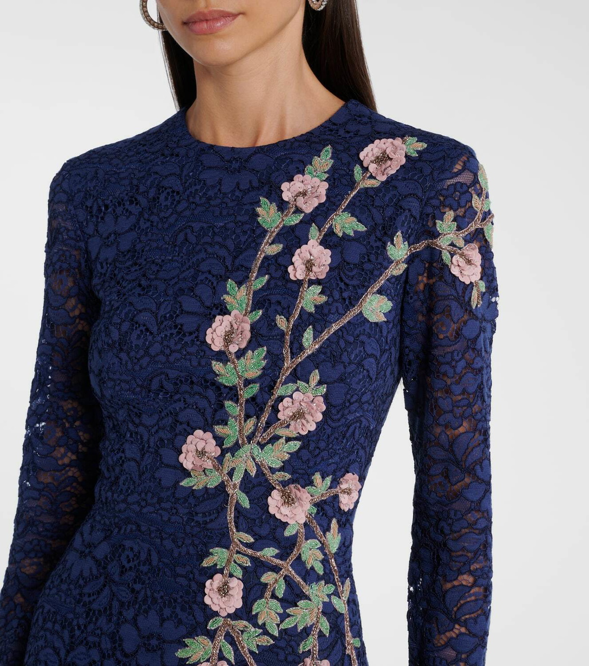 Costarellos Marlena embellished lace cocktail dress Costarellos
