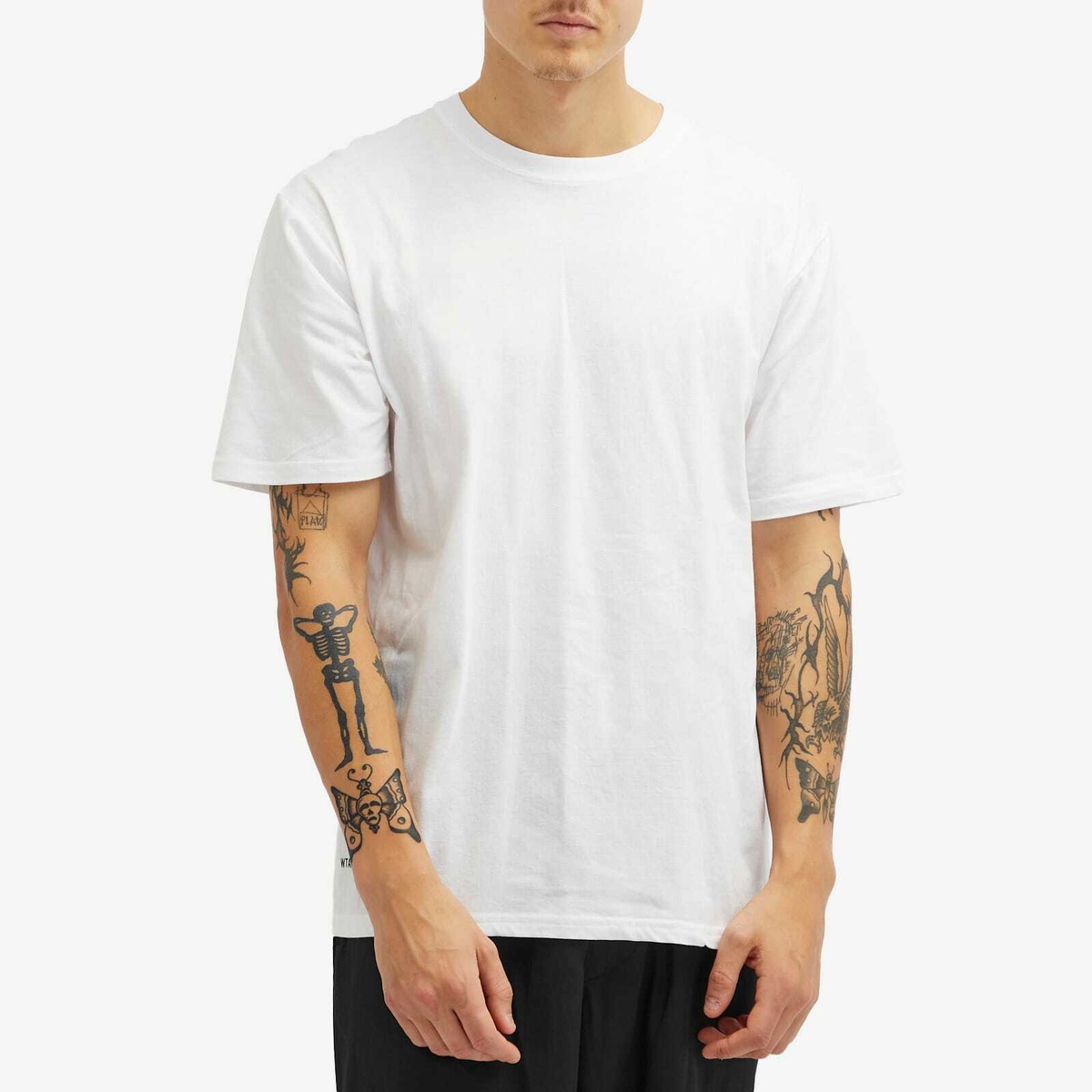 WTAPS Men's 01 Skivvies 3-Pack T-Shirt in White WTAPS