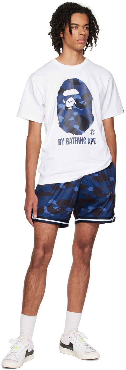 BAPE Navy Camo Basketball Shorts A Bathing Ape