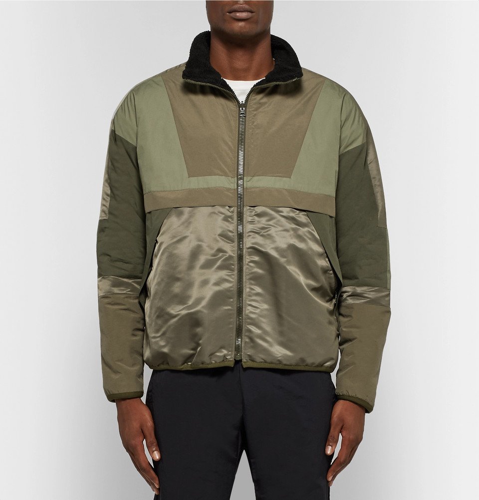 John Elliott - Reversible Cotton-Fleece and Nylon Jacket - Men - Green ...