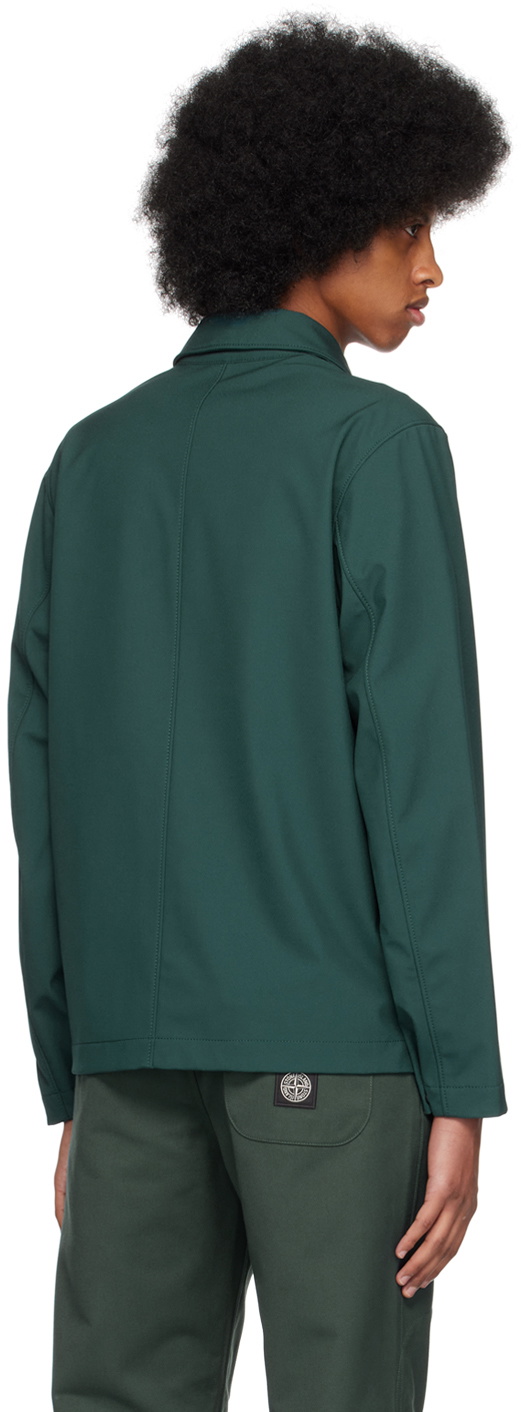 Stone Island Green Zip-Up Jacket Stone Island