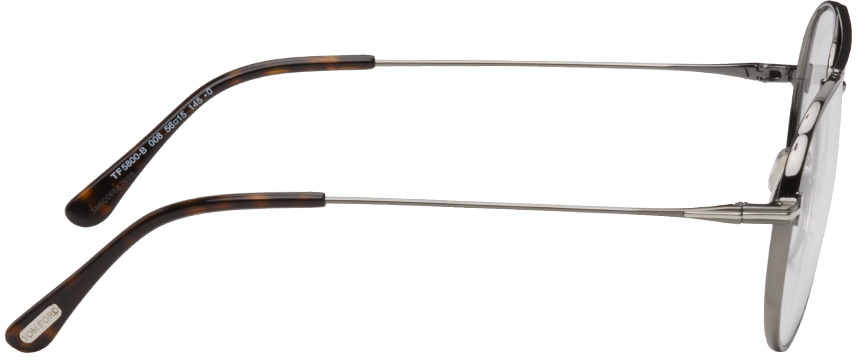 TOM FORD Gunmetal Aviator Blue-Block Glasses TOM FORD