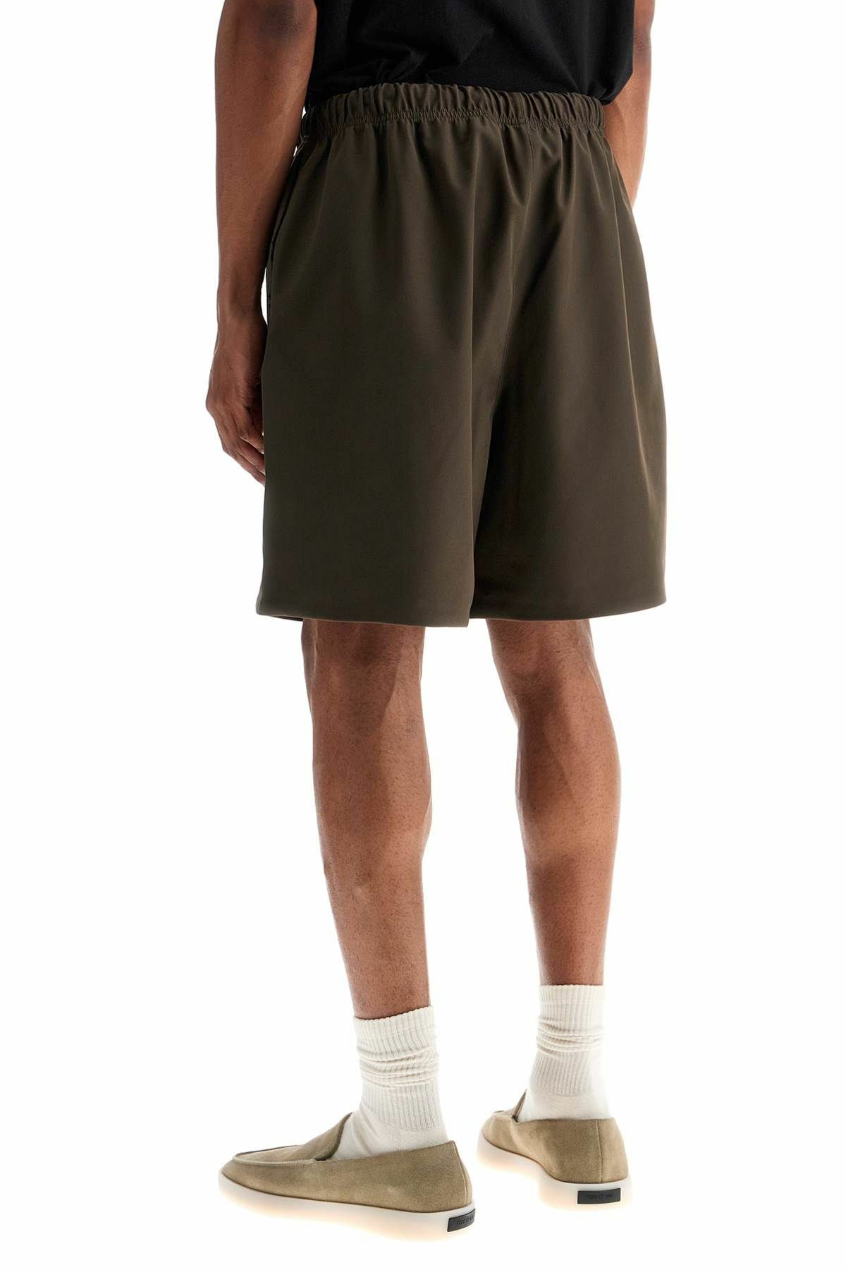 FEAR OF GOD ESSENTIALS bonded nylon soccer shorts Khaki Fear Of God ...