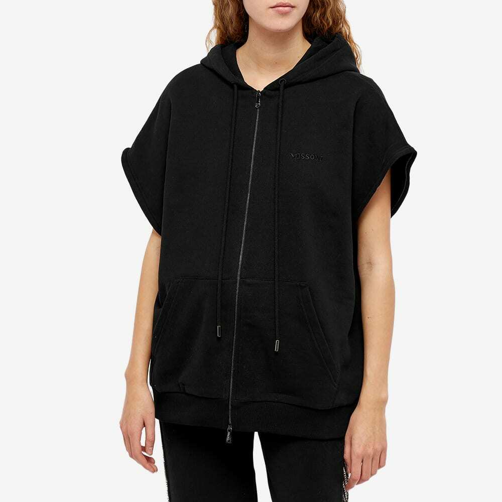 Missoni Women's Zig Zig Zip Off Sleeve Hoodie in Black Beauty Missoni