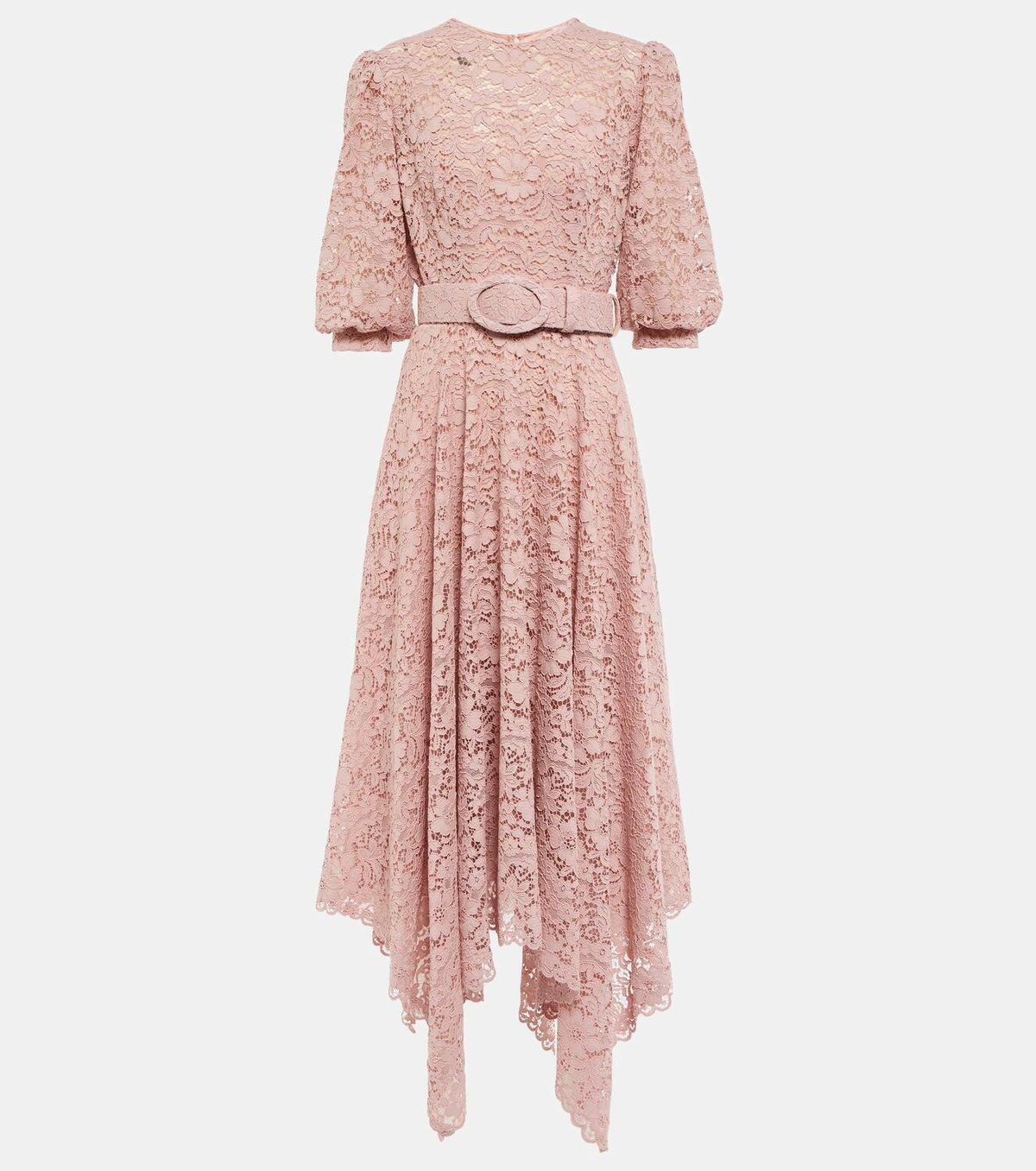 Costarellos Mina floral corded-lace midi dress Costarellos