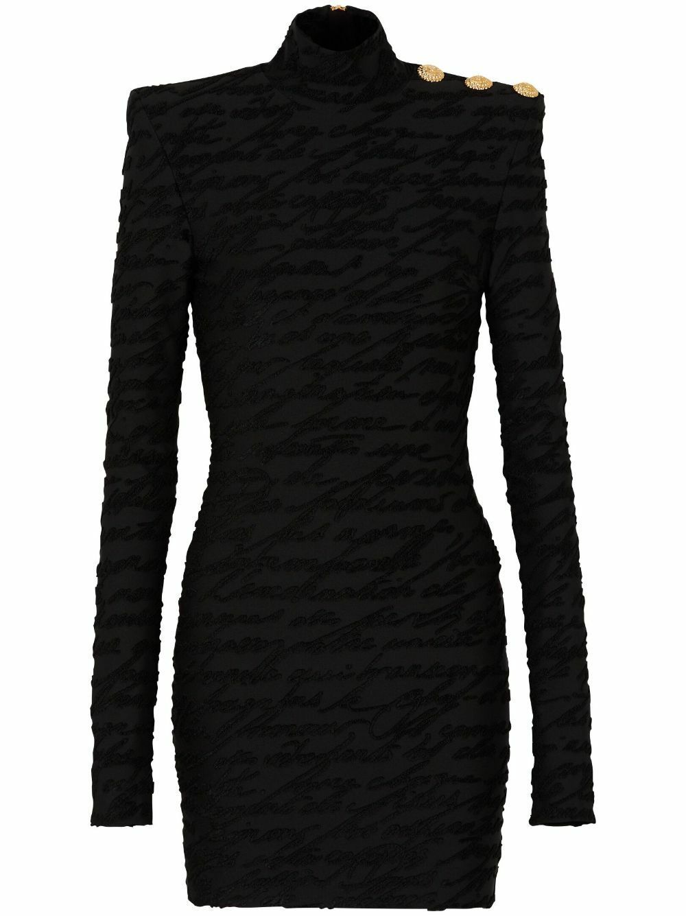 Balmain Monogram-Pattern Mini Dress Balmain